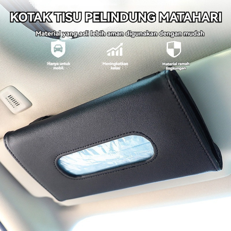 Jual Tempat Tisu Material PU Leather Mobil Kotak Tissue Organizer Box ...
