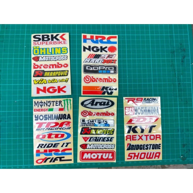 Jual stiker cutting papan sticker cutting racing sponsor gp | Shopee ...