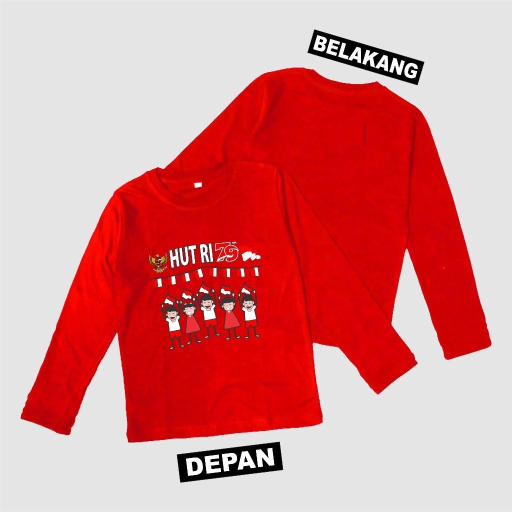 Jual SKM KAOS HUT RI KE 79 TAHUN ,KAOS 17 AGUSTUS , KAOS DISTRO LENGAN PANJANG HUT ANAK N ...