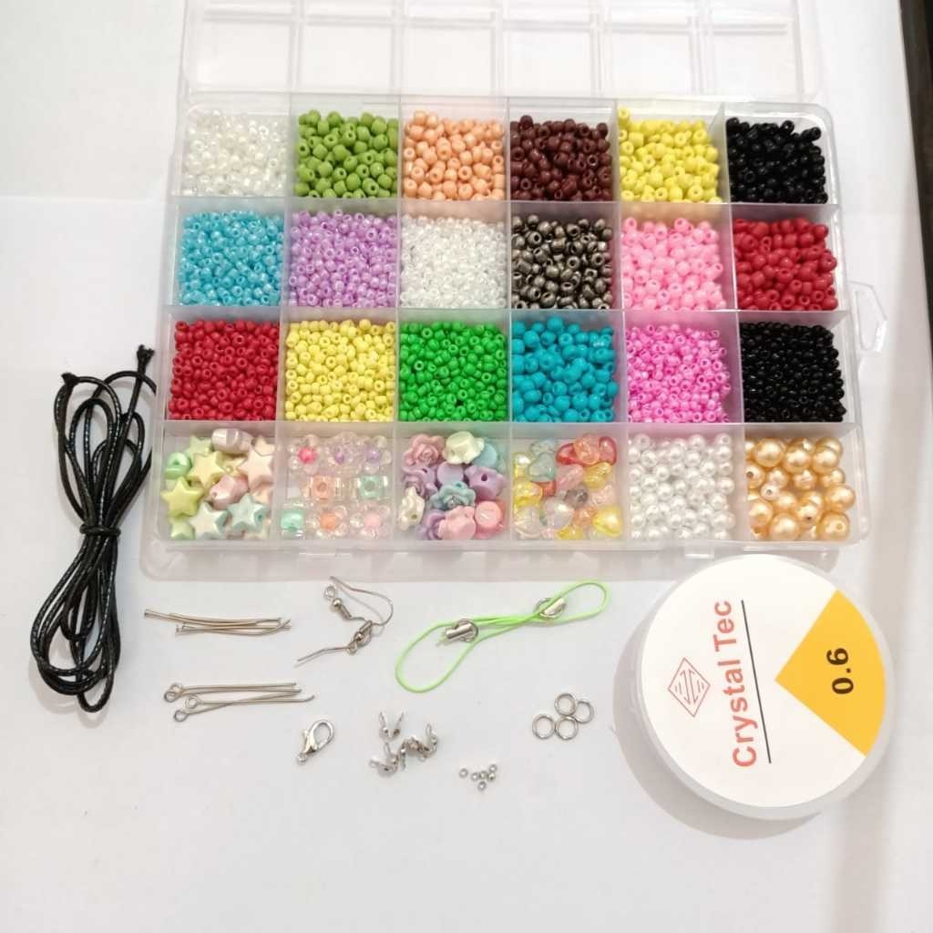 Jual Manik Manik Pasir 1 Box / Paket Manik Manik DIY / Set Manik Manik ...