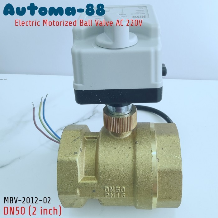 Jual MN08 MBV-2012-02 Electric Motorized Ball Valve DN50 AC 220V 2 inch ...