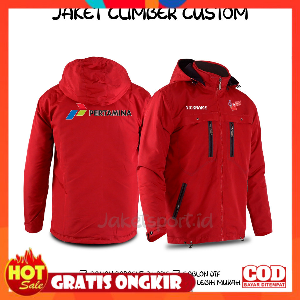 Jual BAHAN HALUS ADEM TEBAL / JAKET CUSTOM PERTAMINA TAHAN ANGIN GRATIS ...
