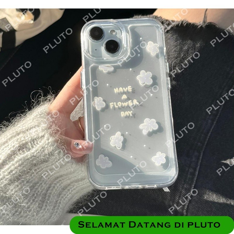 Jual transparan soft Case Samsung a55 a35 a15 a05 a05S Korea style bunga a24 a25 a54 S24 S24 ...