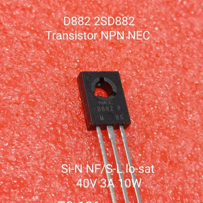 Jual D882 2SD882 transistor NPN NEC to-126 -MU14 | Shopee Indonesia