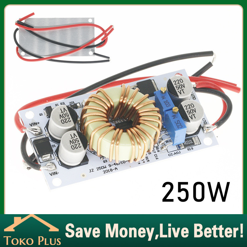 Jual Modul Step Up 250W 10A Boost Converter DC-DC 8.5-48V to 10-50V ...