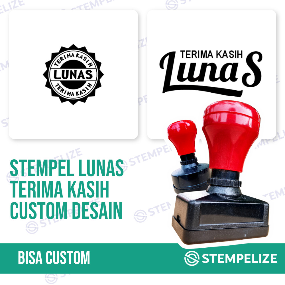 Jual Stempel Lunas Terima Kasih Custom Desain | Shopee Indonesia