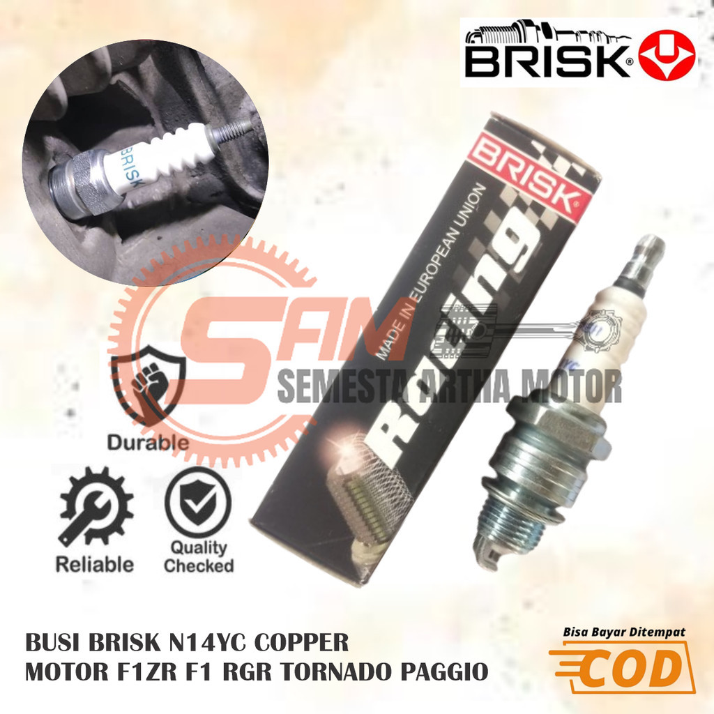 Jual BRISK N14YC Copper Racing Busi Motor Yamaha F1zr F1 RGR TRS ...