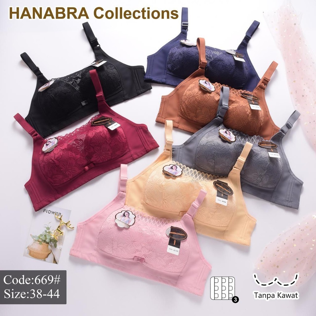 Jual Hanabra 669/665| Bra Import Style Burkat Cup Exstra Jumbo Tanpa ...