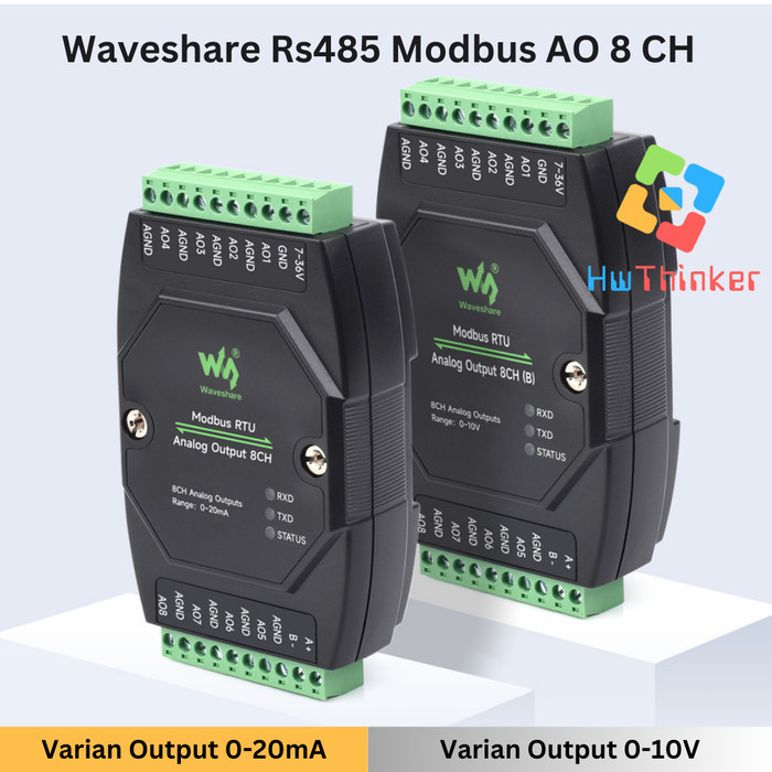 Jual Waveshare Modbus RTU RS485 Analog Output 8CH (B) 8AO Isolated ...
