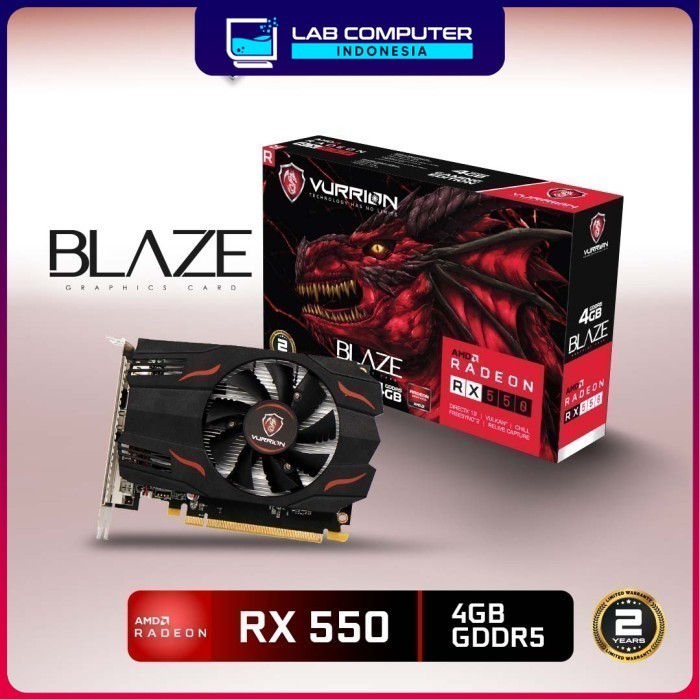 Jual VGA VURRION RX 550 4GB GDDR5 128Bit GAMING VGA ORI | Shopee Indonesia