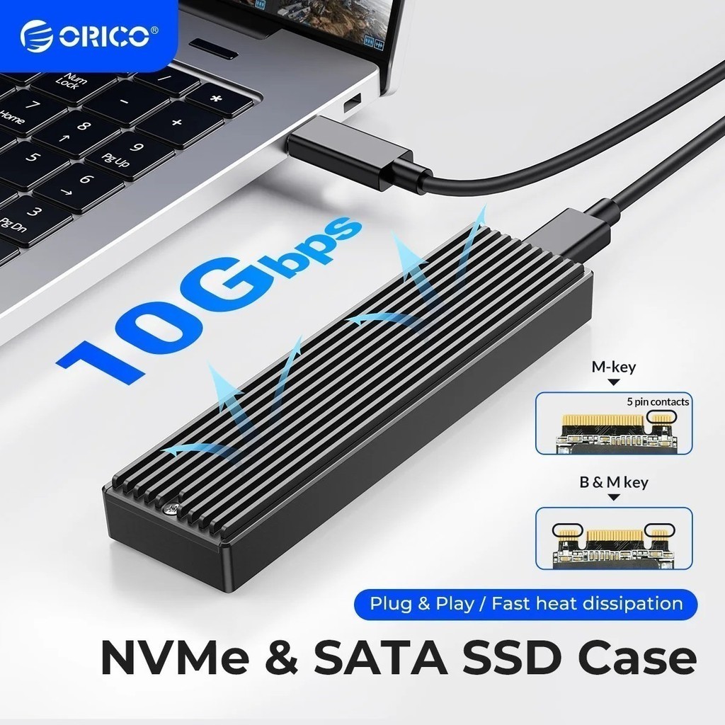 Jual ORICO M2 SSD Case NVMe USB Type C Gen2 10Gbps PCIe SSD Case M2 ...