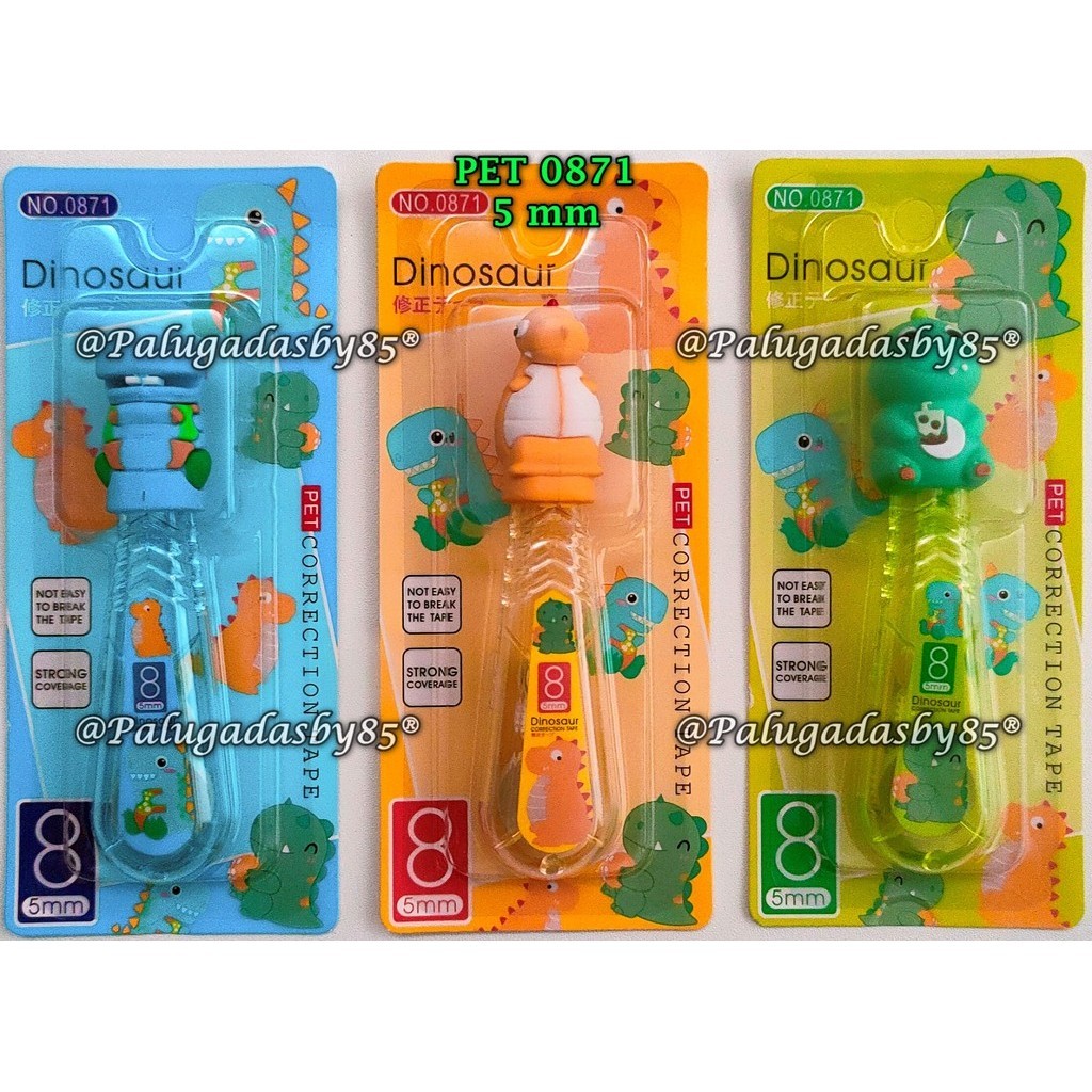 Jual (1 Biji) Correction Tape PET 0871 Kepala Dino (5 mm) / Correction ...