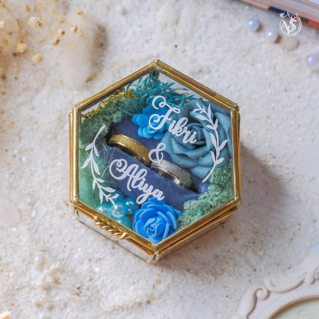 Jual RING BOX LAMARAN PERNIKAHAN COUPLE AESTHETIC HEXA STICKER FA ...