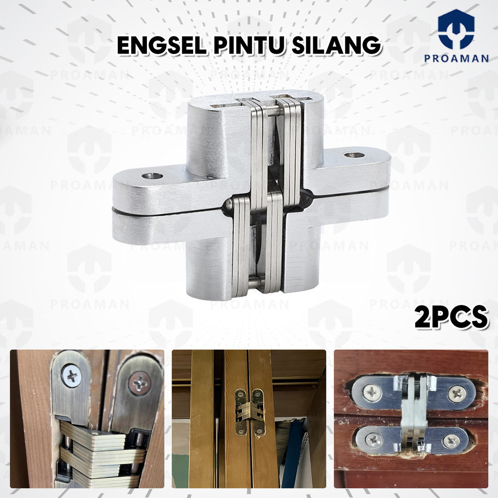 Jual 2 pcs Engsel Tanam / Engsel Deer Ukuran Engsel H Hinge CHROME ...