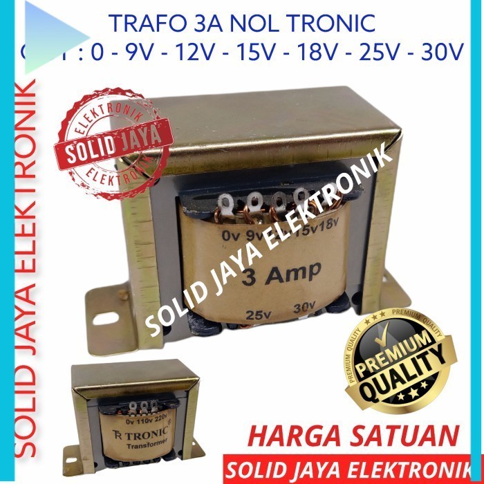 Jual TRAVO TRAFO 3A NOL 0 9V 12V 15V 18V 25V 30V TRONIC 3 A AMPER 9 12 ...
