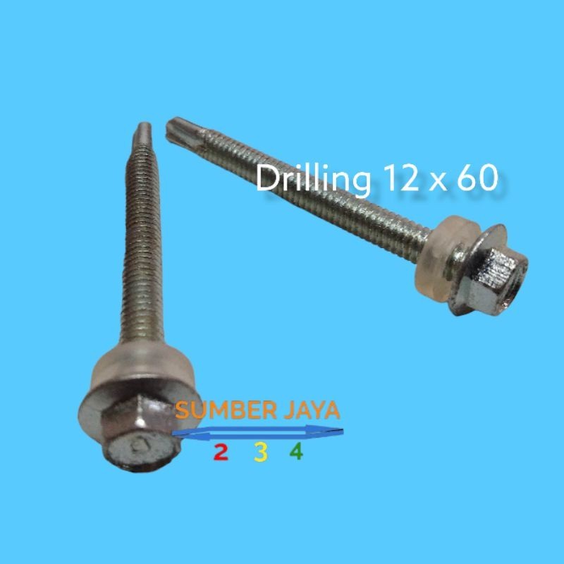 Jual BAUT DRILLING BAUT ROOFING BAUT BAJA RINGAN 12 X 60 ISI 50 PCS ...