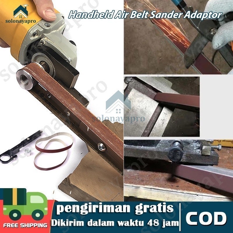 Jual M10 Angle Grinder To Sander Polisher Adapter Head Converter Sanding Belt Metalworking ...