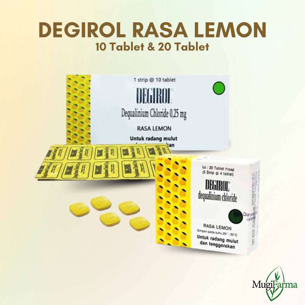 Jual Degirol Hisap Lozenges Rasa Lemon 0,25mg Dequalithium Chloride 10 ...