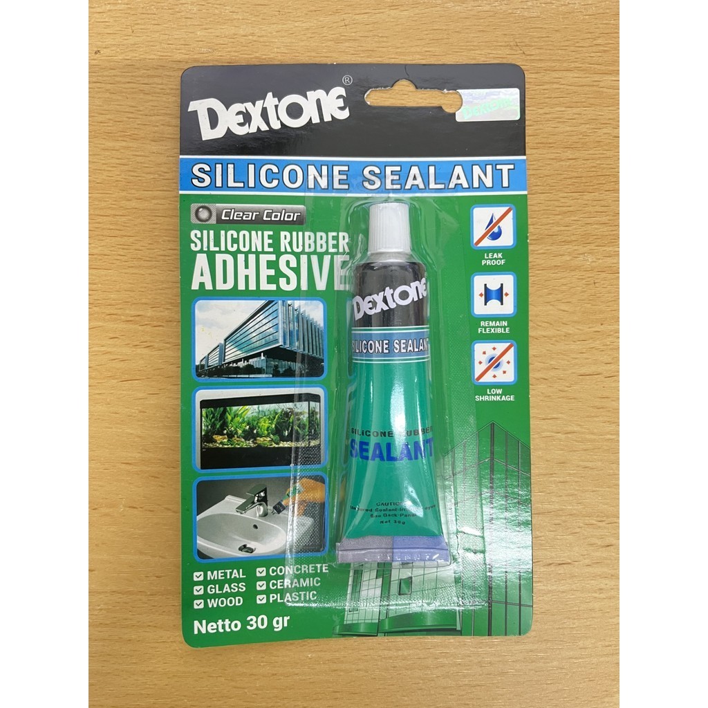 Jual Lem Kaca Silicone Sealant Dextone Clear 30 gr | Shopee Indonesia