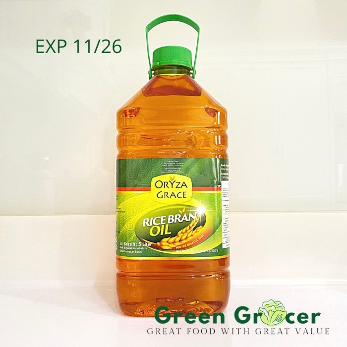 Jual YP ORYZA GRACE Rice Bran Oil 5 L / Minyak Goreng Beras bekatul 5 Litre - 1 pcs | Shopee ...
