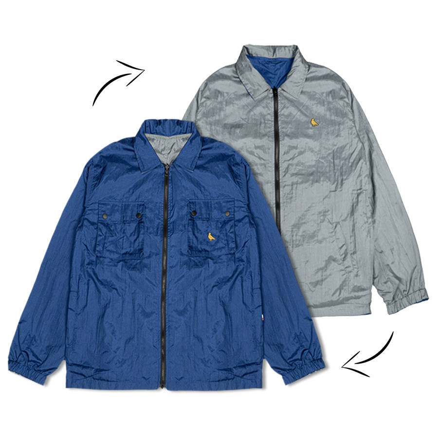 Jual Hooligans Jacket Reversible Owen Navy - Light Gray | Shopee Indonesia