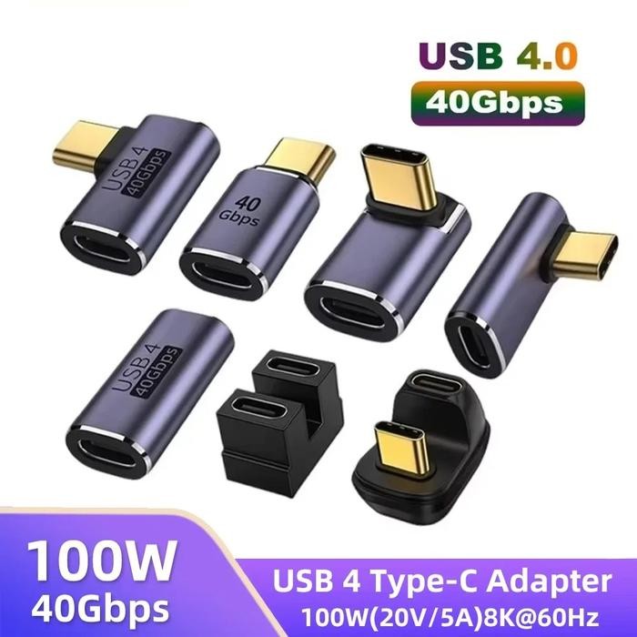 Jual USB4.0 100W USB Type C Adapter USB C 40Gbps 8K 60Hz Thunderbolt 3/ ...