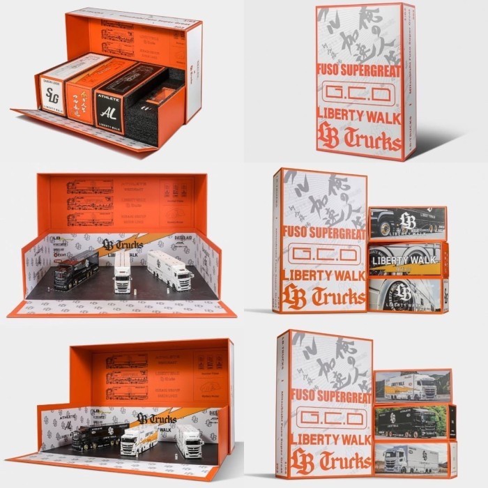 Jual GCD 1:64 Mitsubishi Fuso Super Great Transporter Liberty Walk LB ...