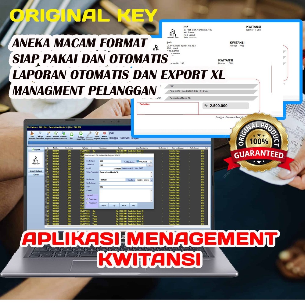 Jual SOFTWARE PROGRAM APLIKASI KWITANSI (PEMBUKUAN) | Shopee Indonesia
