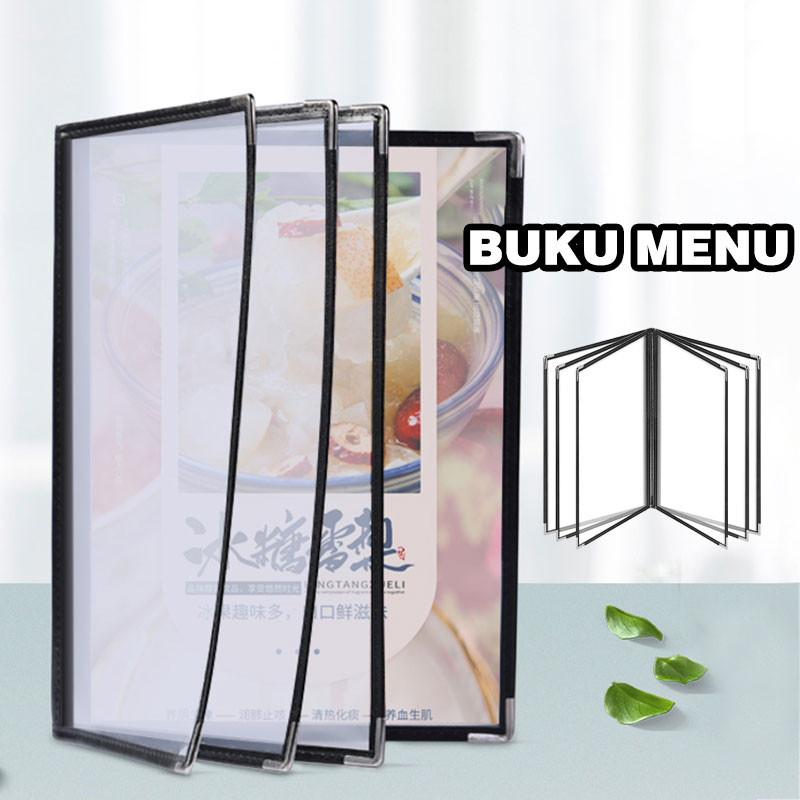Jual A4 Cover Pelindung Menu Restoran Transparan Menu Covers Kulit Menu ...