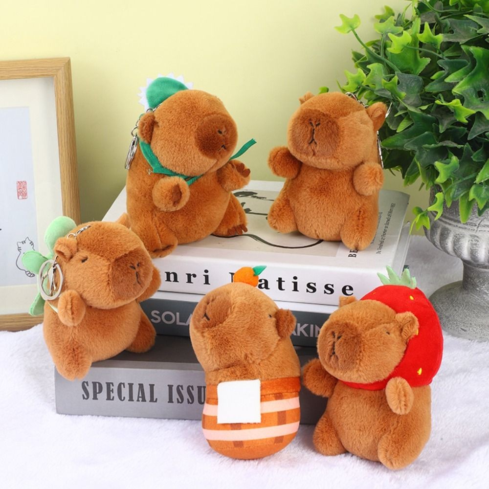 Jual Lovely PP Cotton Capybara Plush Keychain Plush Soft Anime Capibara ...