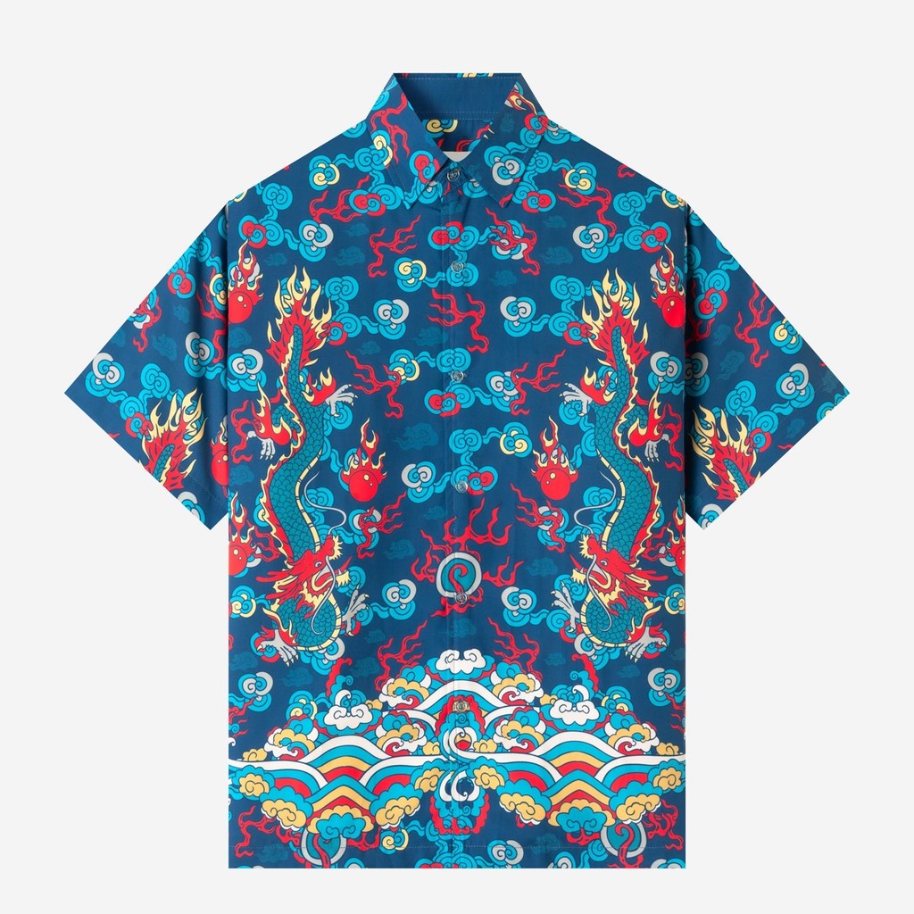 Jual Telusur Kultur Batik Print - Corak Nusantara - Naga Biru | Shopee ...