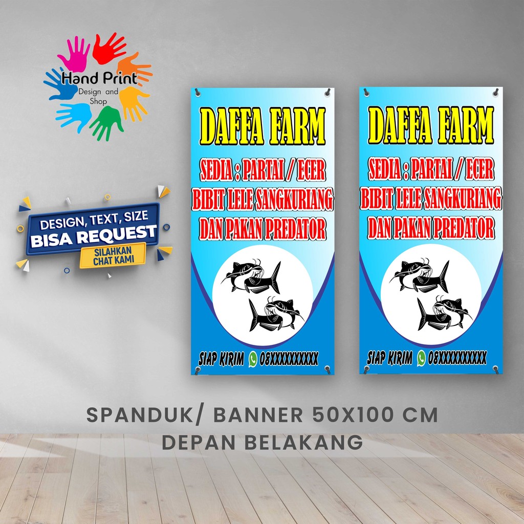 Jual Spanduk Banner Toko Pakan Lele Gratis Memesan Desain Sepasang ...