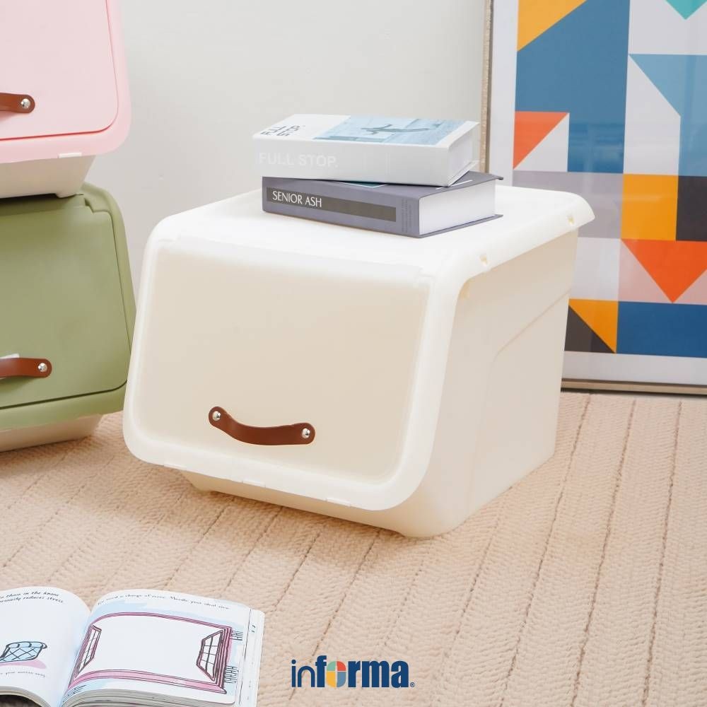 Jual Informa 38X46X31 cm Harold Kotak Penyimpanan Dengan Tutup - Putih ...