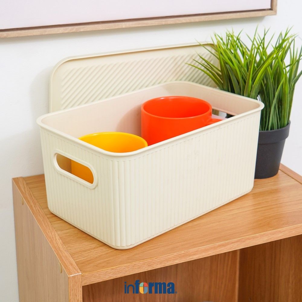 Jual Informa 28.7X19X13 cm Kotak Penyimpanan Dengan Tutup - Putih Kotak ...