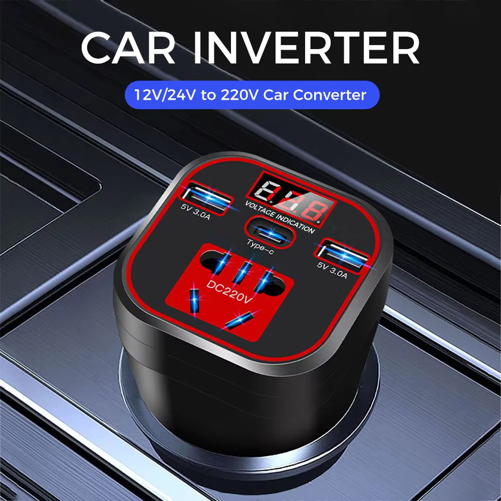 Jual COD Car Power Inverter 200W 12V 24V, Inverter 12V Ke 220V Mobil ...