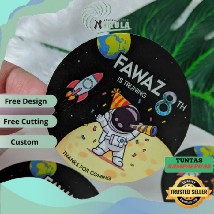 Jual NKL 9-15 Cetak Sticker Label Ultah Anak Stiker Bulat Ulang Tahun ...