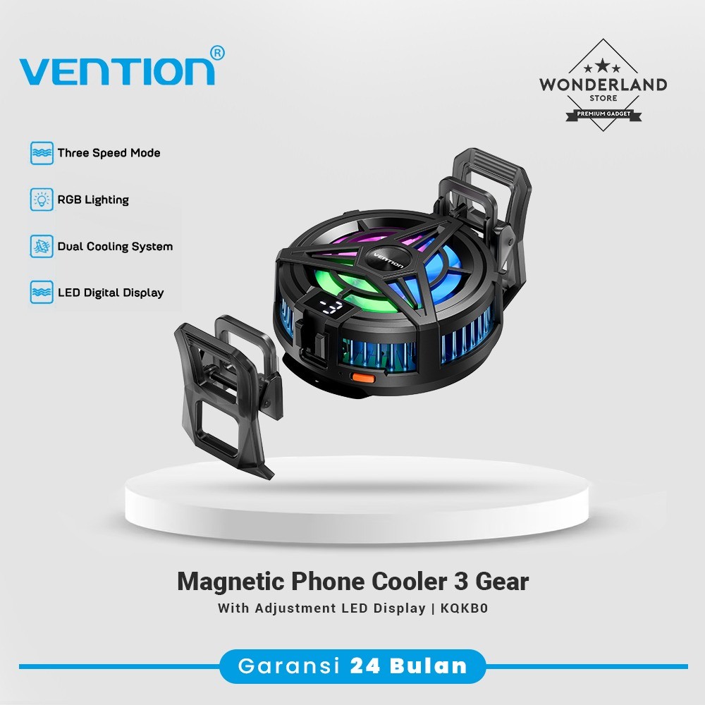 Jual Vention Kipas Pendingin Magnetic Mobile Phone Fan Cooler with 3 ...
