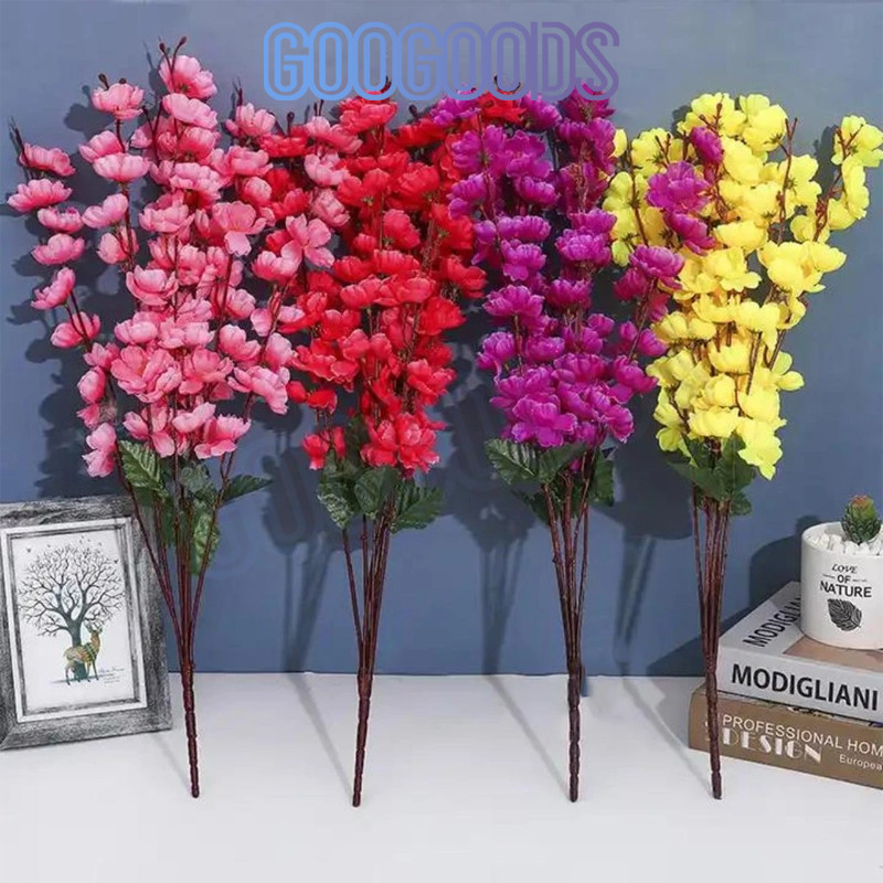 Jual GG bunga sakura jepang cabang 7 artificial rose meihwa rumpun ...