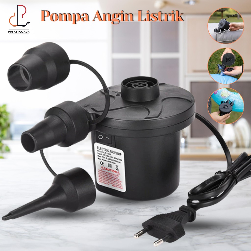 Jual Pompa Angin Elektrik Listrik Electric Air Pump Kasur Bola | Shopee ...