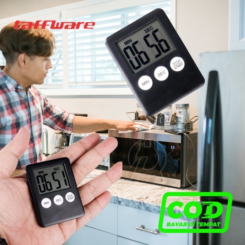 Jual Alat Timer Mini Masak Digital Dapur Otomatis Black | Shopee Indonesia