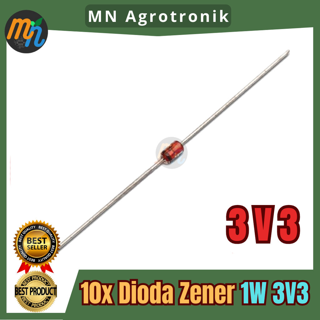 Jual 10x Dioda Zener 1W 3V3 5V1 7V5 9V1 12V 15V 24V Zener Diode DO-41 1 wat - 24v (1N4749A ...