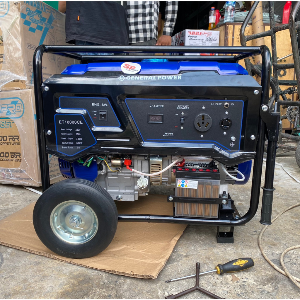 Jual MESIN GENSET GENERATOR LISTRIK BENSIN 8000 WATT GENERAL ET10000CE ...