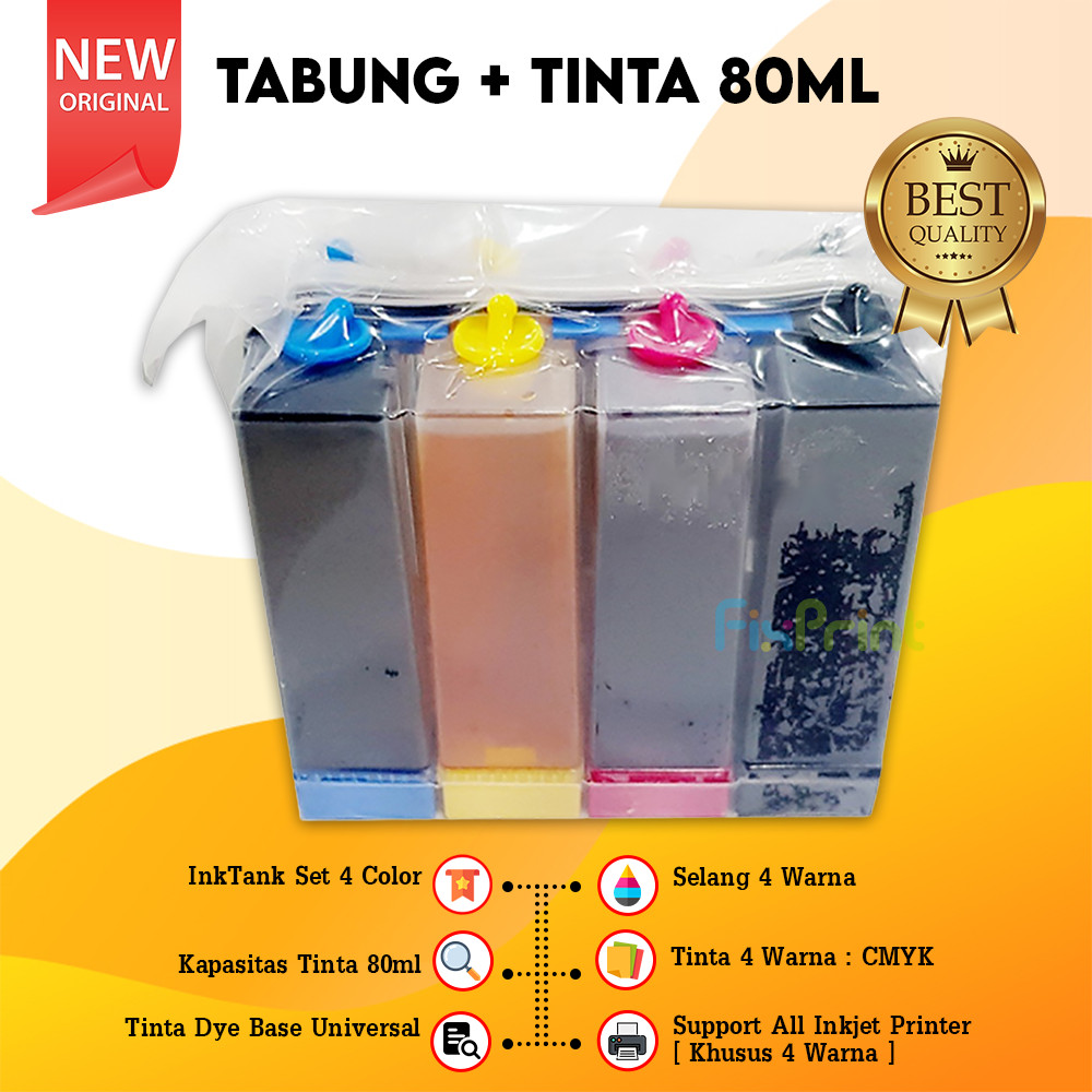 Jual Paket Tabung Infus 80ml + Tinta Refill Modifikasi Printer Canon ...
