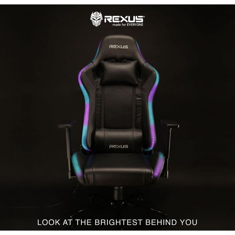 Jual KURSI GAMING REXUS RGB RGC103 BLACK RGB | Shopee Indonesia