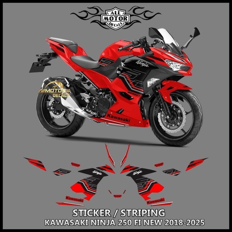 Jual Striping Kawasaki Ninja 250 Fi New / Stiker Motor Ninja Fi 250 New ...