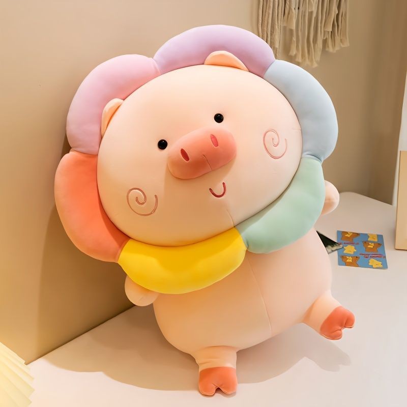 Jual Boneka Babi Pelangi/Mainan Mewah/Bantal Babi Bunga Matahari/Anak ...
