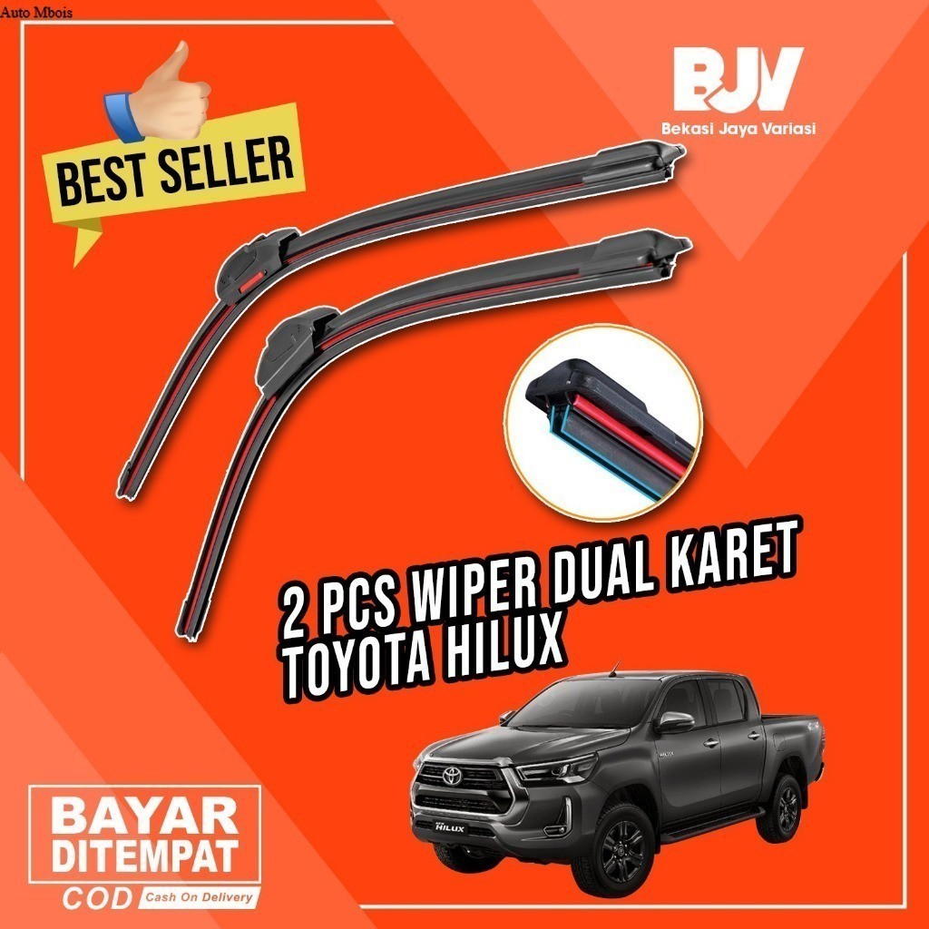Jual Wiper Mobil Dual Blade - Toyota Hilux Double Cabin - Wiper Frameless Dua Karet Universal AM ...