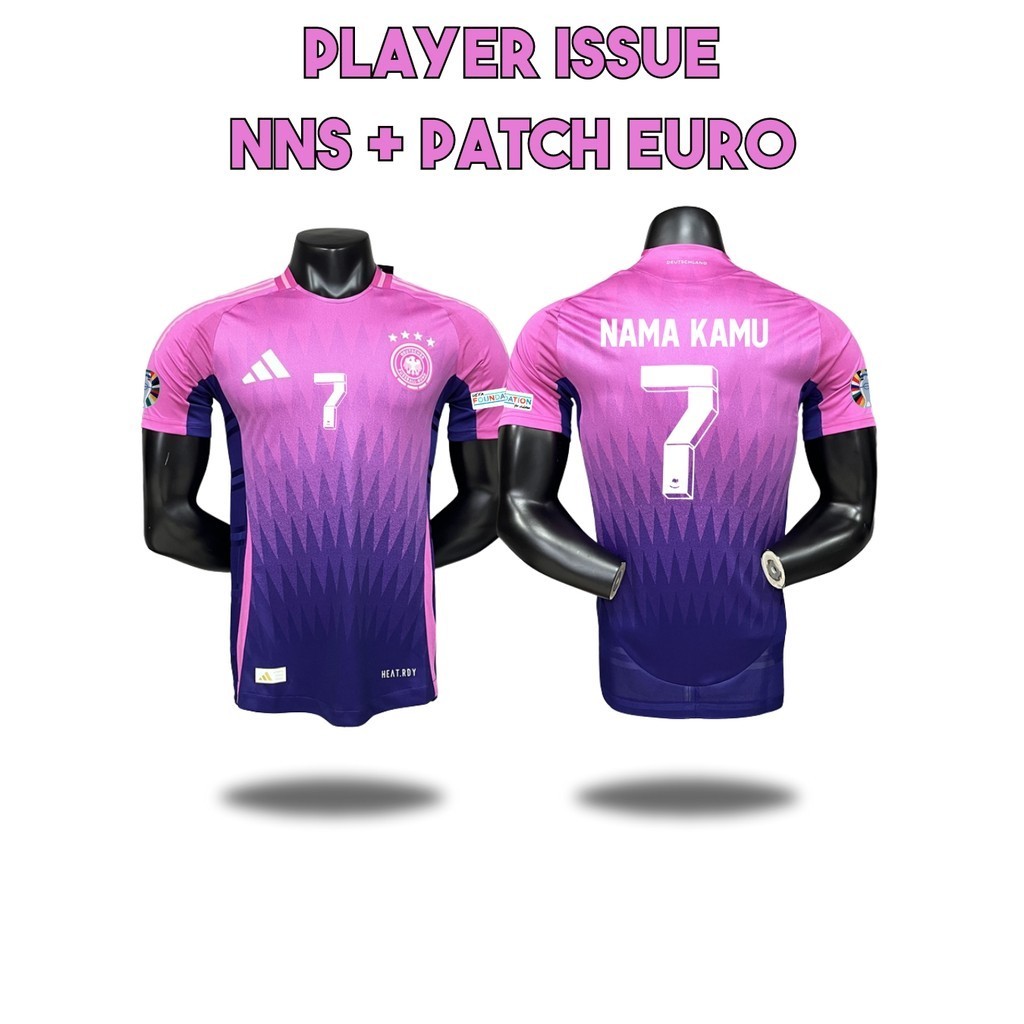Jual PLAYER ISSUE Jersey Jerman Euro 2024 Away Baju Sepak Bola Timnas Negara Germany Ungu ...