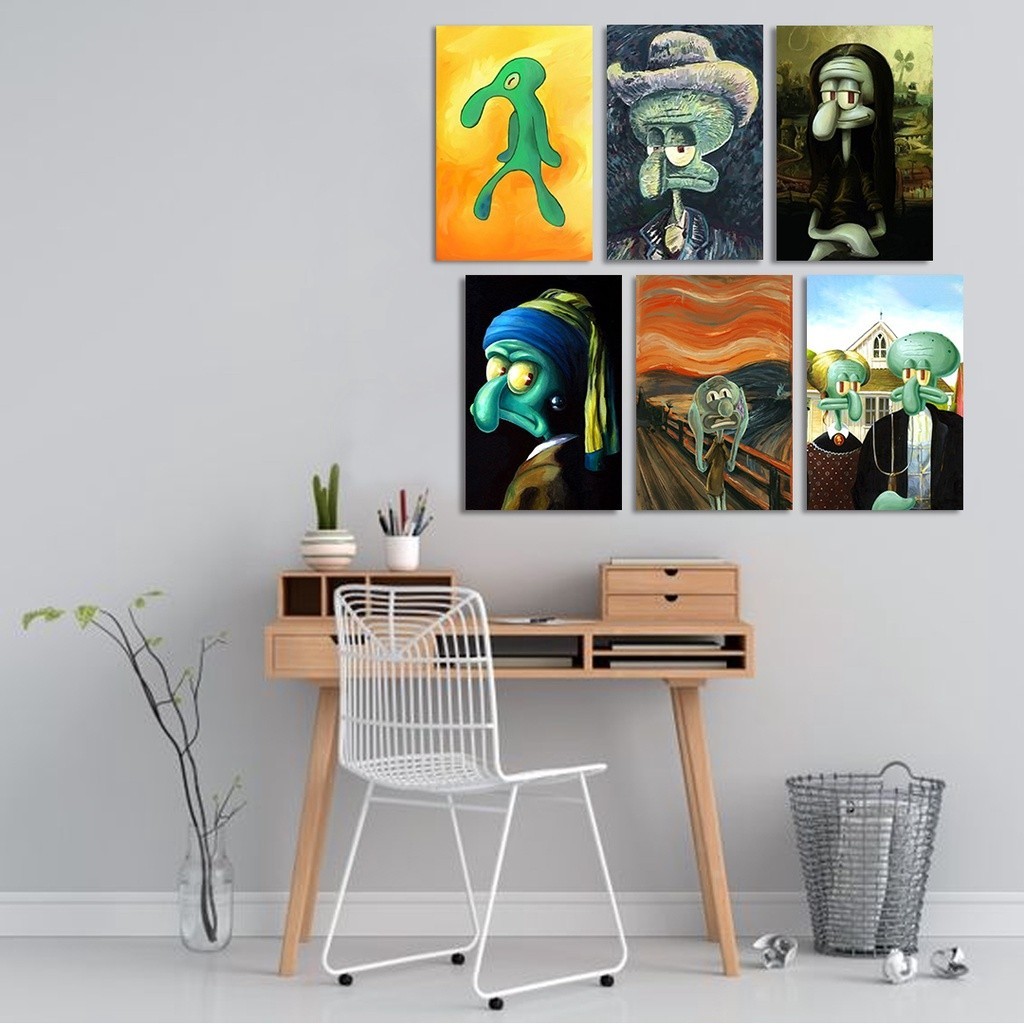 Jual Hiasan Dinding WallCoustem (Lukisan Squidward Quincy Tentacles ...