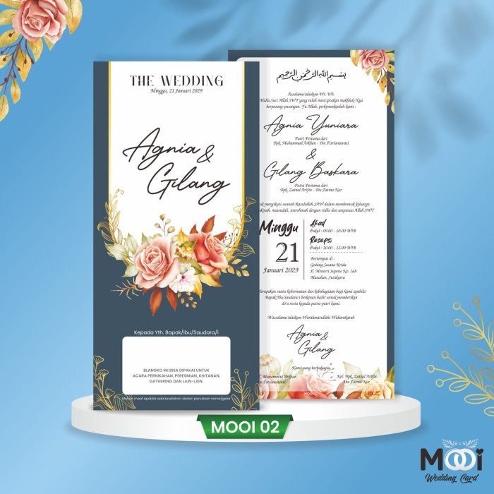 Jual Blangko Undangan Pernikahan ZIGNA MOOI 02 Harga Murah cantik (Undangan Tanpa Lipat ...